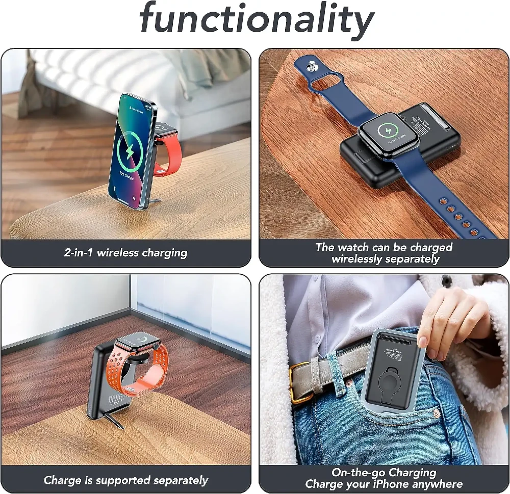 D21 Pin sạc dự phòng không dây magsafe cho iphone, airpods, tích hợp ...